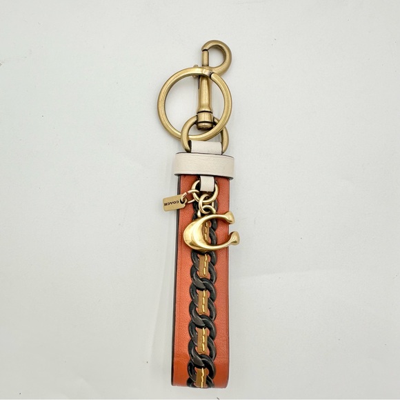 Bags | Coach Varsity Stripe Loop Bag Charm With Signature Charm | Poshmark